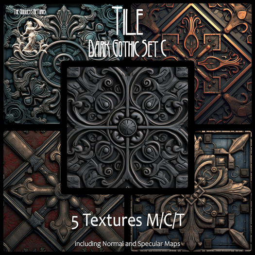 Second Life Marketplace - TGR - Tile - Dark Gothic Set C boxed